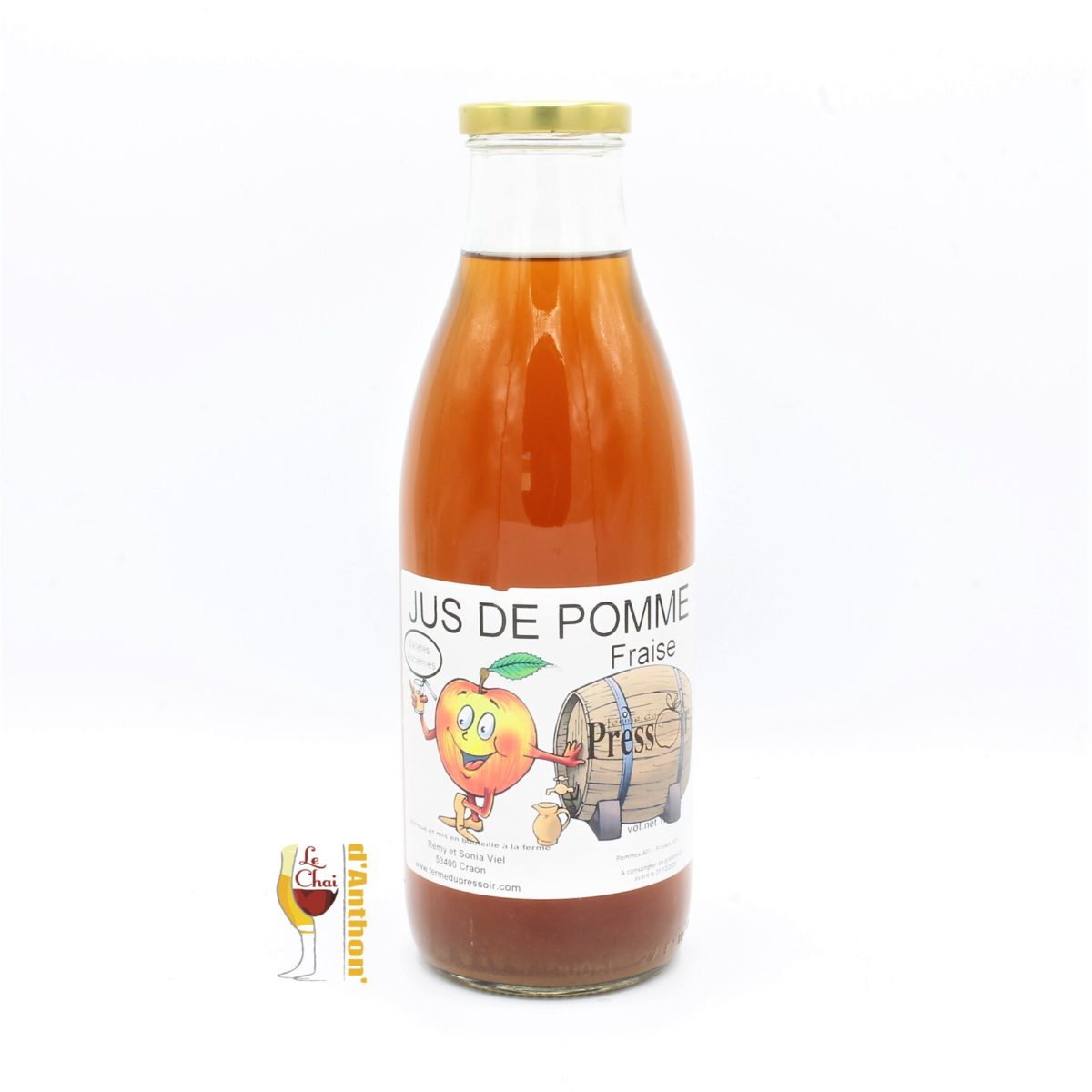 JUS DE POMME FRAISE LA FERME DU PRESSOIR 1L - Le Chai d'Anthon